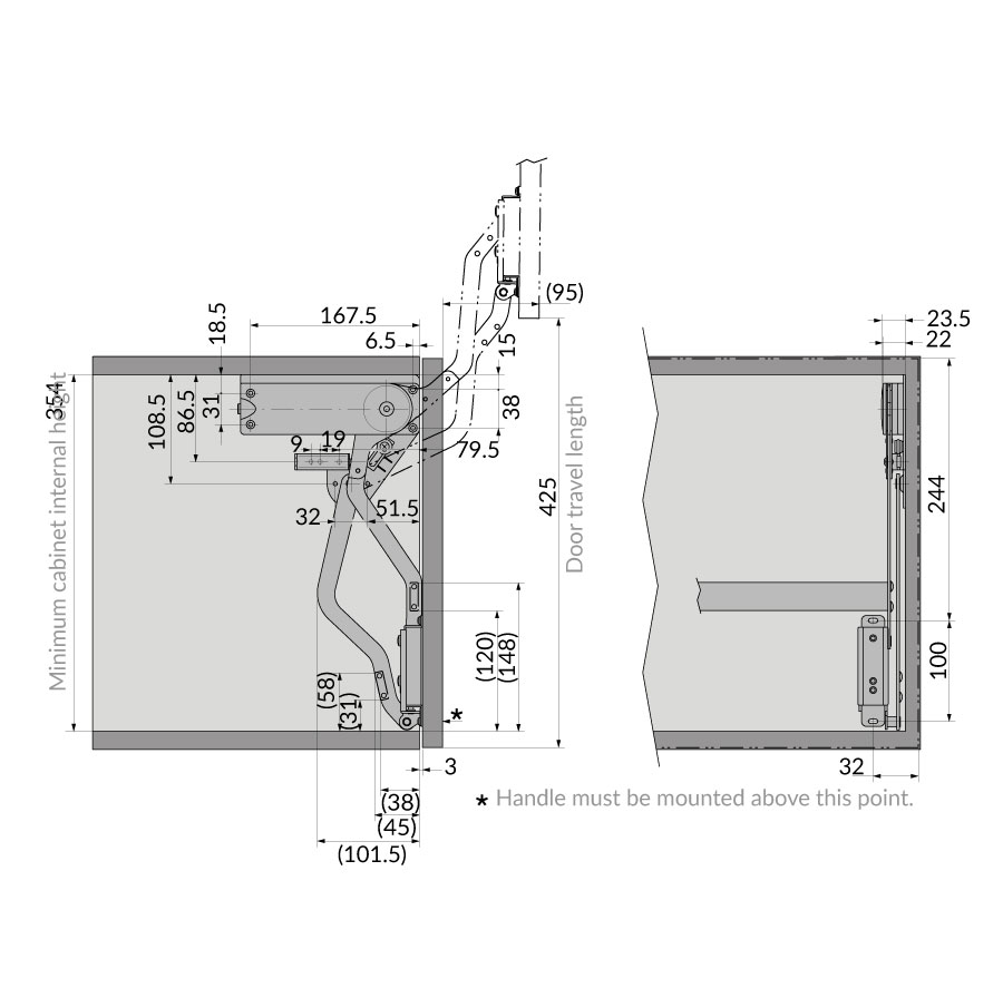 Sugatsune parallel lift door mechanism - heavy door - Paul Rocheleau Inc.