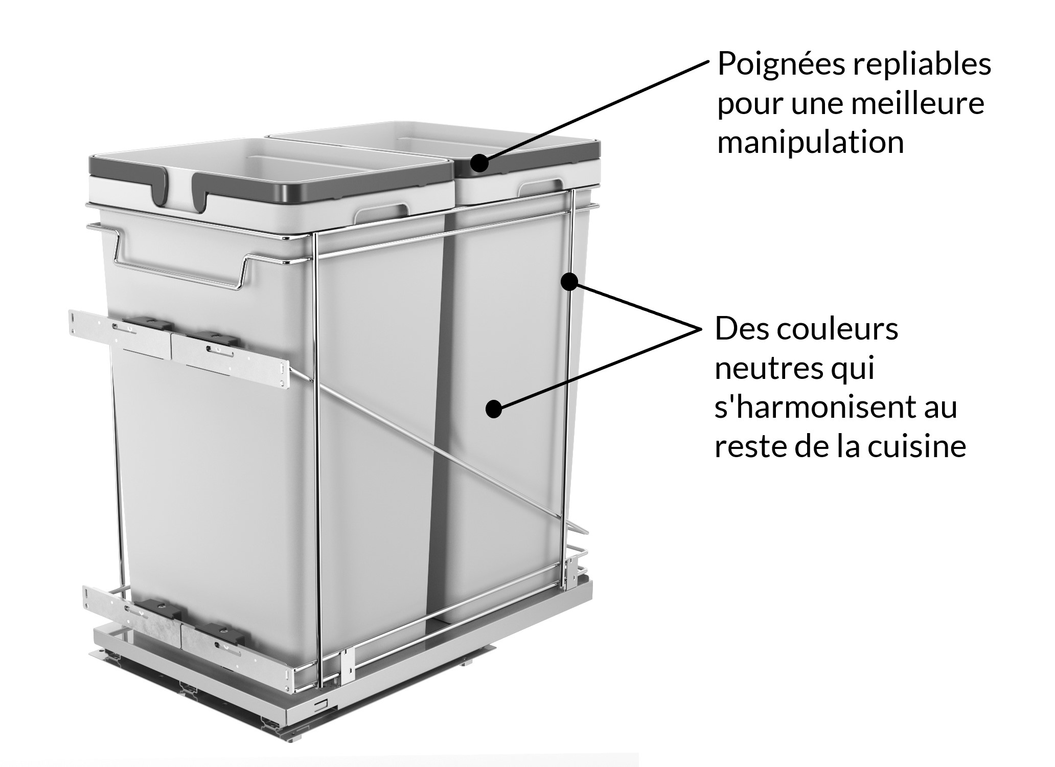 Poubelles coulissantes Vibo-Salice - Paul Rocheleau Inc.